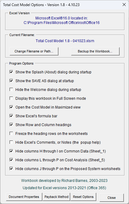 The Total Cost Model 1.8 is here... – Three CrowsThree Crows